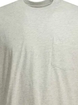BEAMS Grandelle' Crew Neck T-shirt With Patch Pocket - Grey