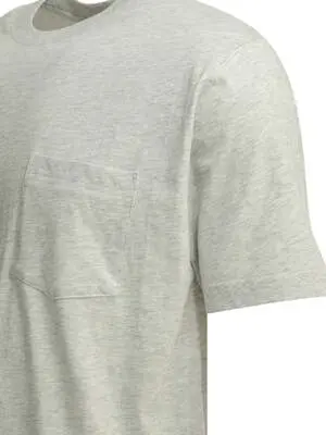 BEAMS Grandelle' Crew Neck T-shirt With Patch Pocket - Grey