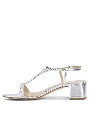 NINALILOU Embellished Crystal Sandals