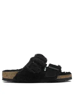 BIRKENSTOCK Birkenstock Arizona Shearling Slip-On Sandals Black
