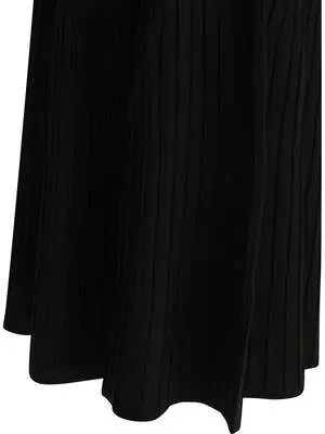 Max Mara Ribbed Knit Fit & Flare Midi Dress