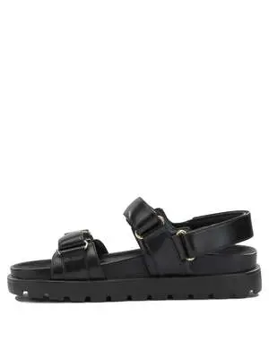 Tory Burch Leather Sandals With Buckled Straps