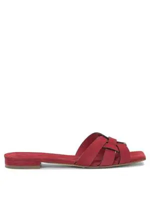 SERGIO LEVANTESI Norma Leather Slides - Red