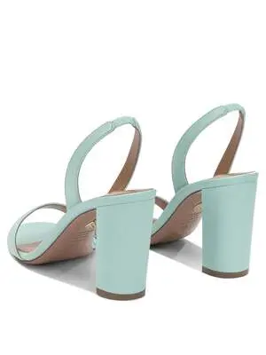 AQUAZZURA So Nude Block 85mm Heeled Sandals - Light Blue