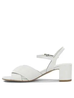 DEL CARLO Leather Block Heel Sandals