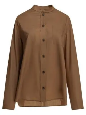 Herno Virgin Wool Mandarin Collar Shirt