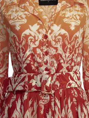 Samantha Sung Printed Cotton Midi Dress
