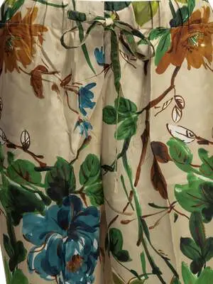 Samantha Sung Silk Trousers - Beige