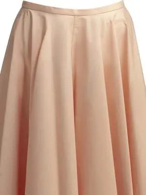 Givenchy Long Cotton Poplin A-line Skirt With Pleats
