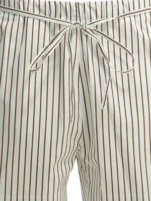 Loulou De Saison Striped Cotton Shorts
