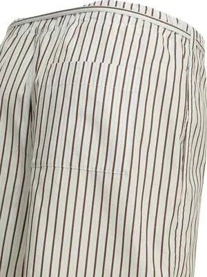 Loulou De Saison Striped Cotton Shorts
