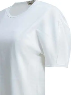 Herno Crewneck T-shirt With Balloon Sleeves - White