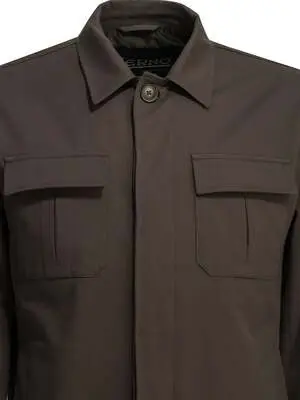Herno Cotton Overshirt Jacket - Brown