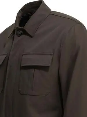 Herno Cotton Overshirt Jacket - Brown