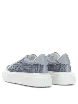 Casadei Leather & Woven Sneakers