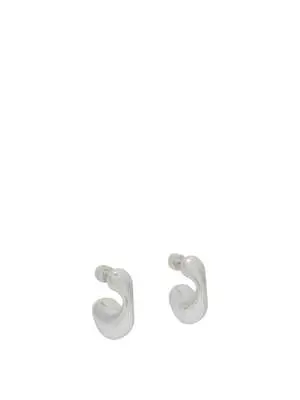 MARIA BLACK Sculptural Hoop Earrings - Silver