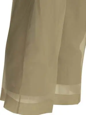 Max Mara Silk Organza Tailored Wide-leg Pants - Beige