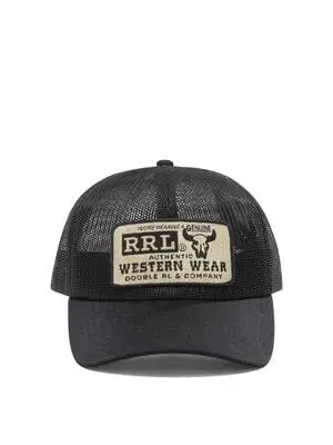 Ralph Lauren Mesh And Denim Trucker Hat - Black