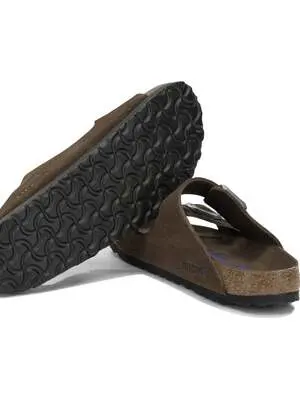BIRKENSTOCK Arizona Soft Footbed Suede Sandals - Brown