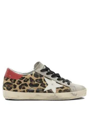 GOLDEN GOOSE Super Star Leopard Print Suede Star Sneakers