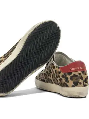 GOLDEN GOOSE Super Star Leopard Print Suede Star Sneakers