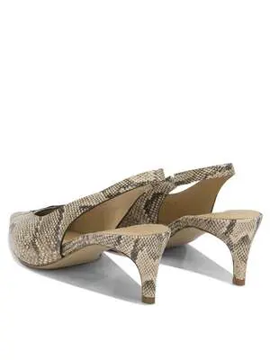 DEL CARLO Slingback Heeled Shoes - Beige