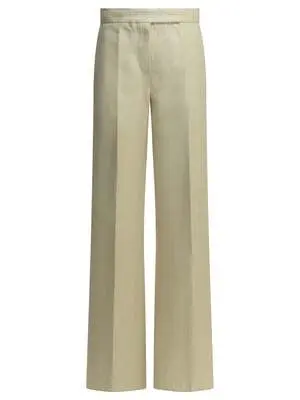Max Mara Linen Wide Leg Tailored Pants