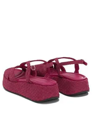 PONS QUINTANA Woven Leather Sandals