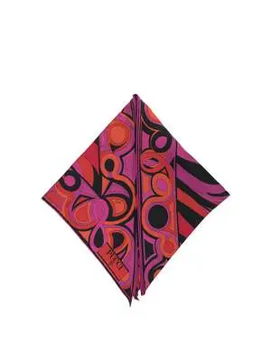 Emilio Pucci Mix Di Stampe' Triangle Scarf - Fuchsia
