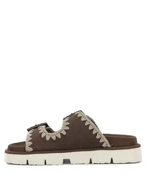 Mou Buckled Leather Sandals