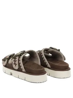 Mou Buckled Leather Sandals