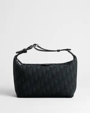 Dior Jett Pouch With Oblique Jacquard - Black Dior Oblique Jacquard