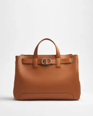 Dior Normandie Medium Tote Bag - Tan Grained Calfskin