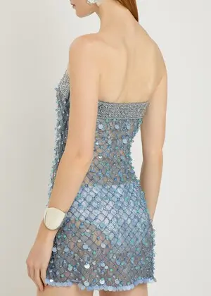 ROBERTA EINER Embellished Lace Mini Dress