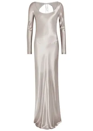 Anna October Margit Open-back Satin Gown