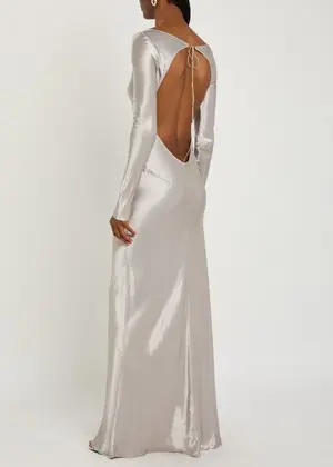 Anna October Margit Open-back Satin Gown