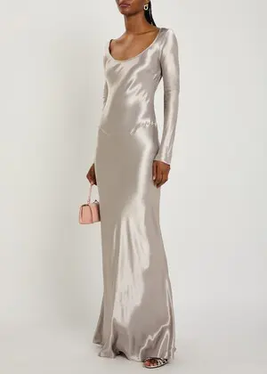 Anna October Margit Open-back Satin Gown