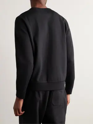 Polo Ralph Lauren Logo Embroidered Jersey Sweatshirt - Black