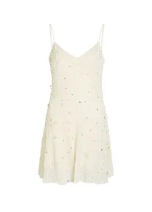 Women's Embellished Mesh Mini Dresses