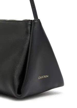 Calvin Klein Aurelis Leather Shoulder Bag - Black