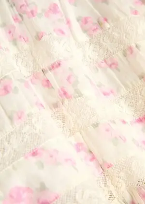 LoveShackFancy Alonna Floral-print Cotton Mini Dress - Pink
