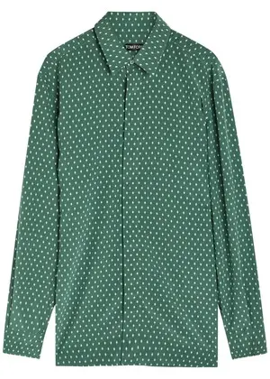 TOM FORD Diamond-print Silk Shirt