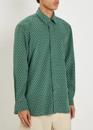 TOM FORD Diamond-print Silk Shirt