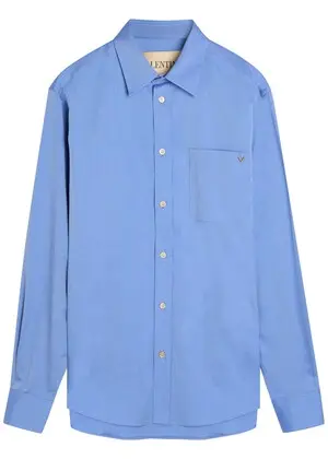Valentino Garavani Logo Cotton Oxford Shirt