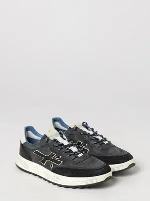 Premiata Nous Suede And Mesh Sneakers