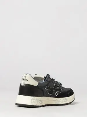 Premiata Nous Suede And Mesh Sneakers
