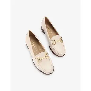 Carvela Leather Loafers With Horsebit Detail - Bone