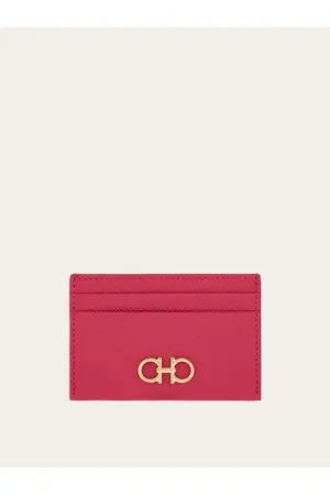 FERRAGAMO Gancini Credit Card Holder - Red