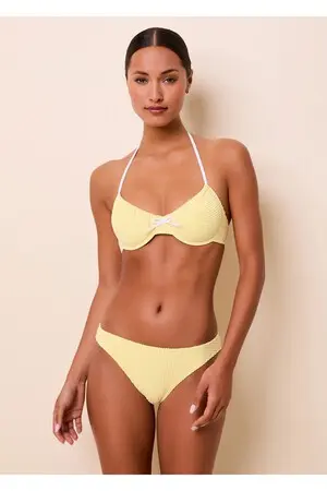 Solid & Striped Lolita Gingham Bikini Top - Red
