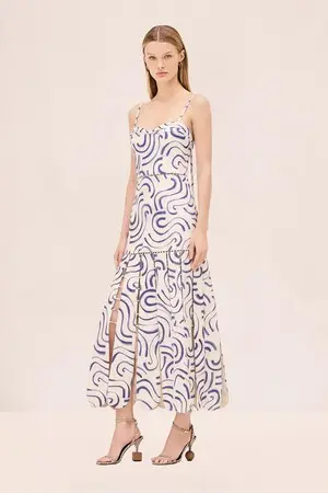 Alexis Bellisse Midi Dress - Blue